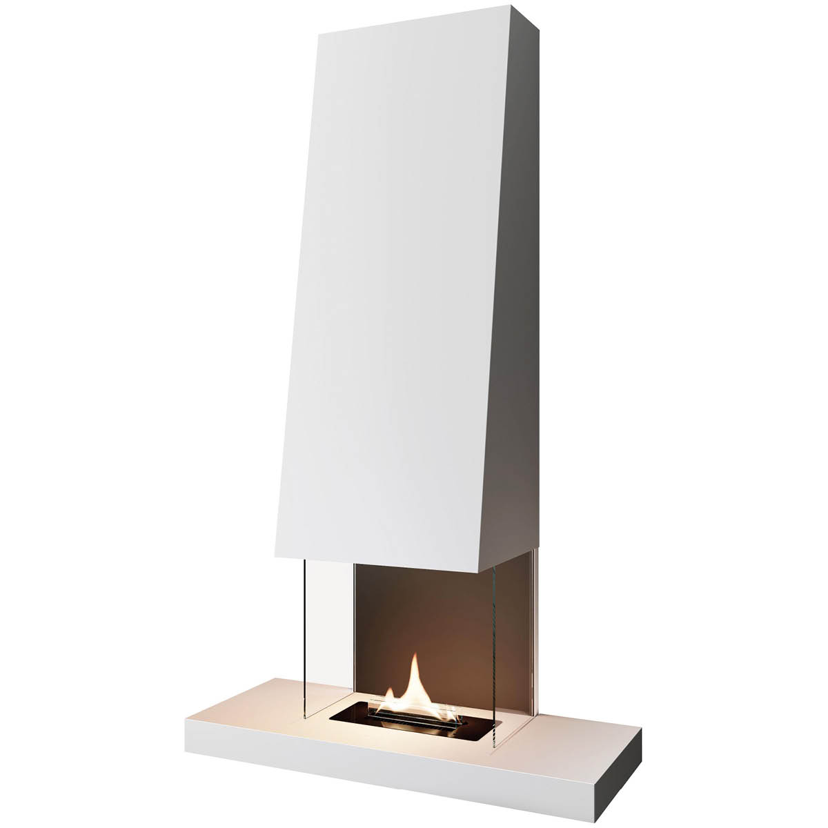 Tenderflame Raff vegghengt peis 180 1,05L hvit - Cervera