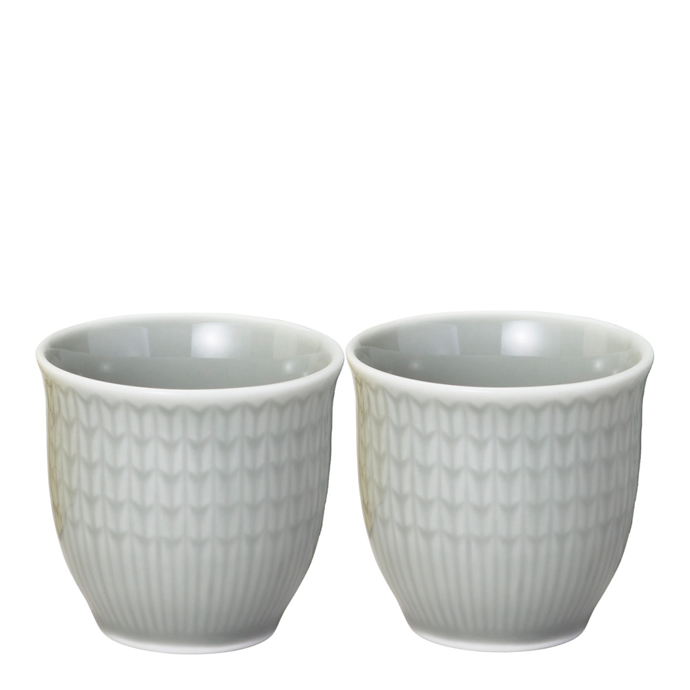 Rörstrand Swedish Grace Äggkopp 4 cl 2-pack Ljusgrå Dimma - Cervera