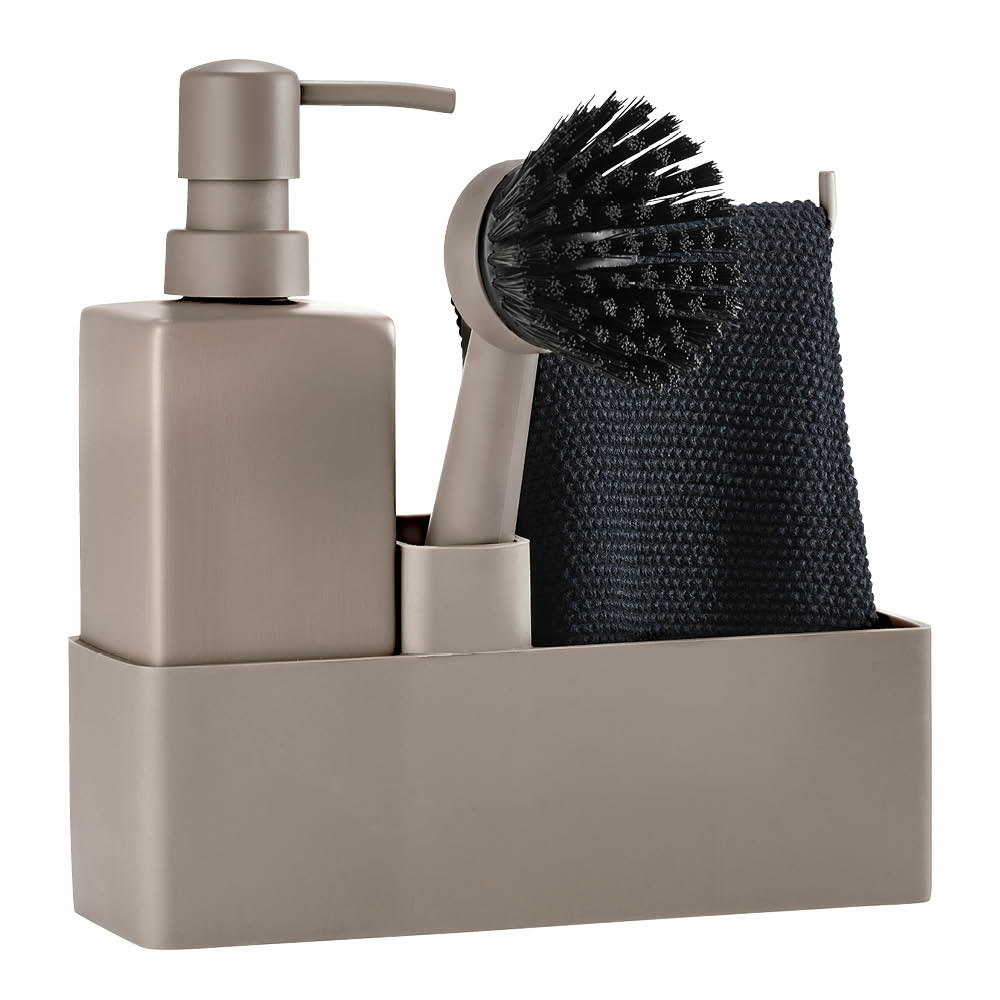 Zone Oppvaskstativ med vaskeklut taupe - Cervera