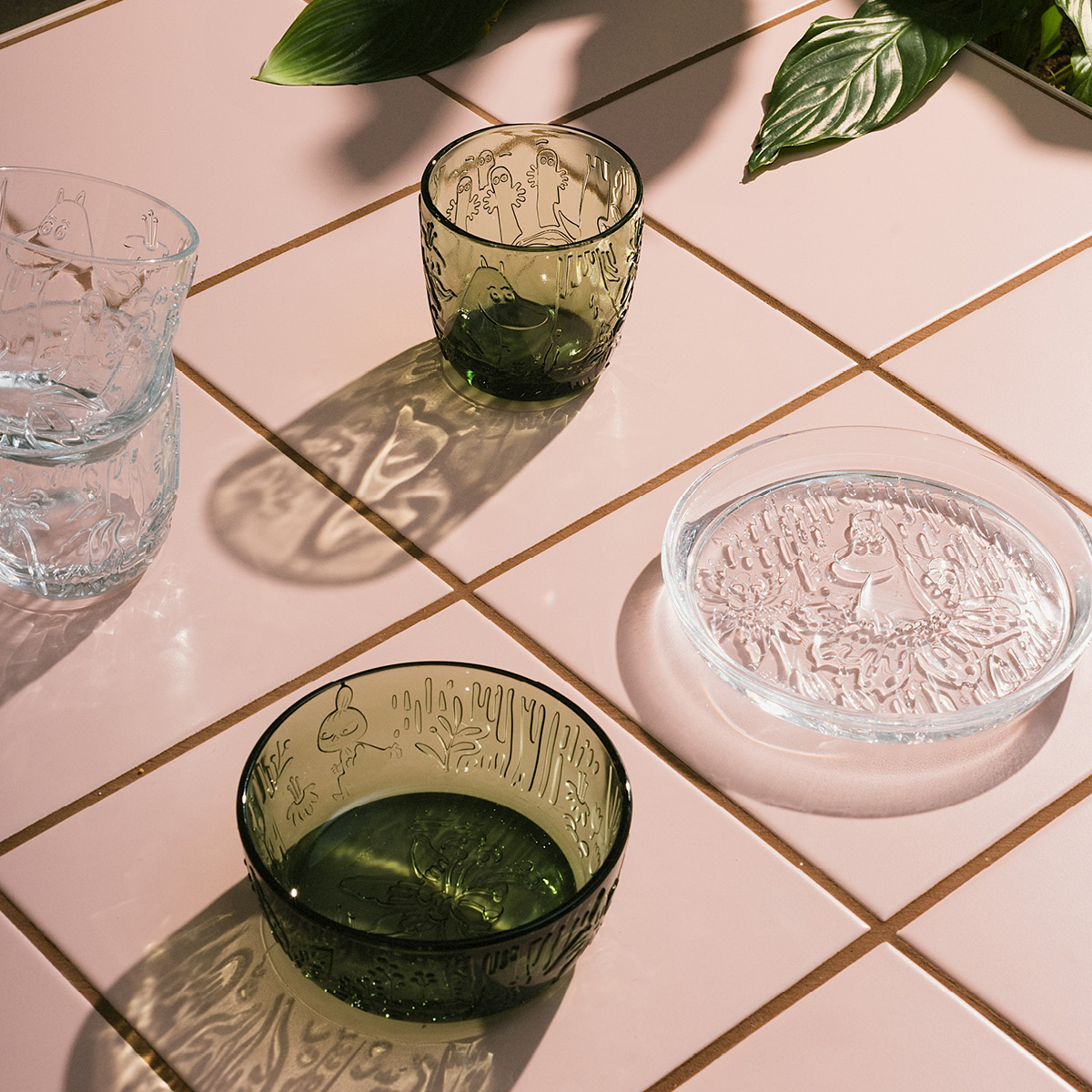 Moomin Arabia Mumin Glas 28 cl 2-pack Tallgrön - Cervera