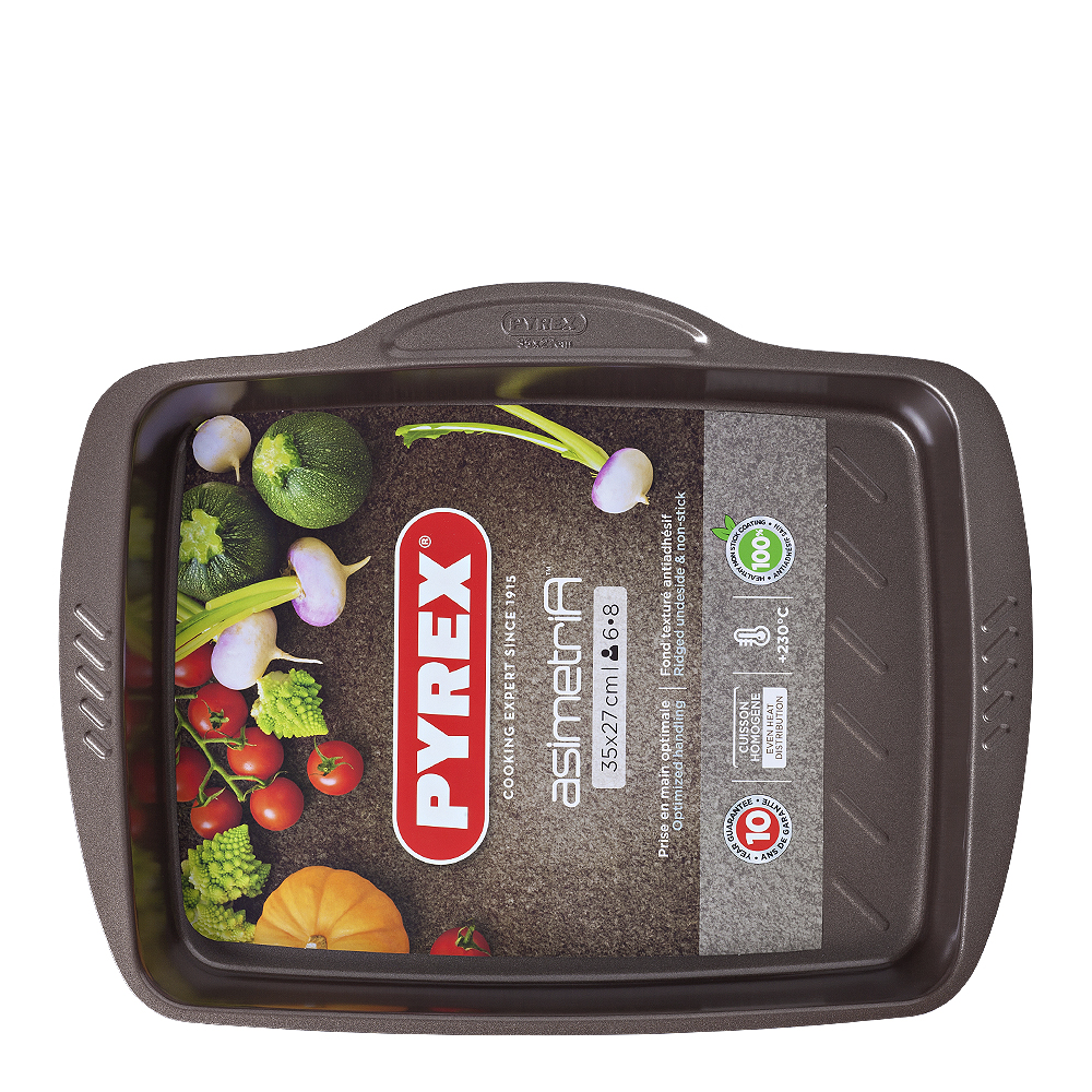 Pyrex Asimetria Ugnsform Kolstål 35x27 cm - Cervera