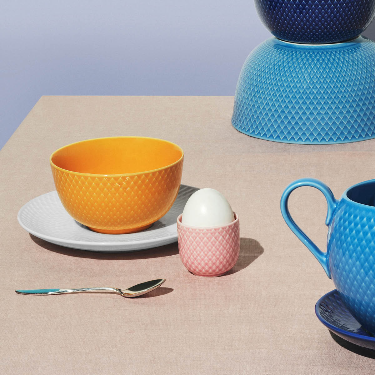 Lyngby Porcelæn Rhombe Color Skål 11 cm Gul - Cervera