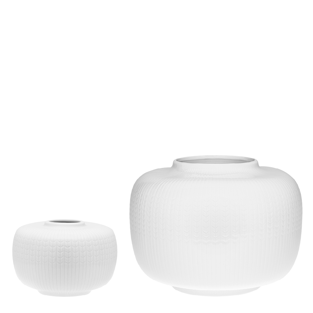 Rörstrand Swedish Grace vas 22x17 cm snö/vit - Cervera