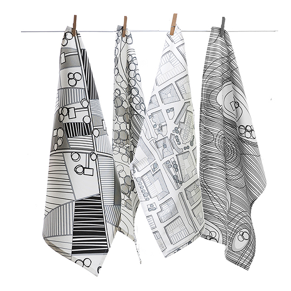 Born in Sweden Sweden from Above Kökshandduk City 50x70 cm Grå - Cervera