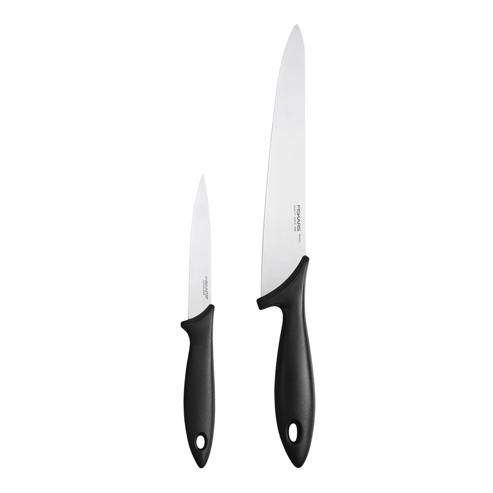 Fiskars Essential Knivset 2 delar Svart - Cervera