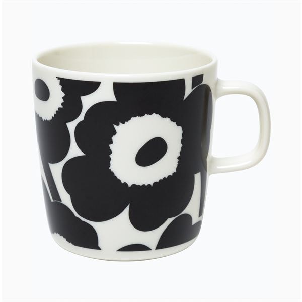 Marimekko Unikko Mugg 40 cl Svart/Vit - Cervera