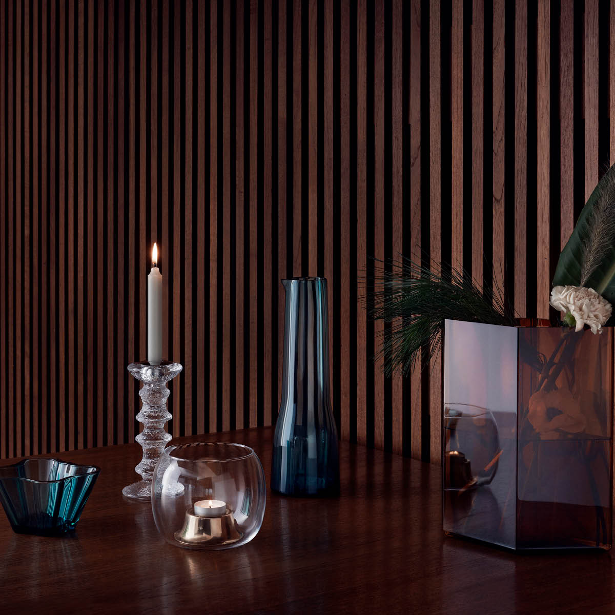 iittala Kaasa Ljuslykta 14,1x11,5 cm Klar/Roséguld - Cervera