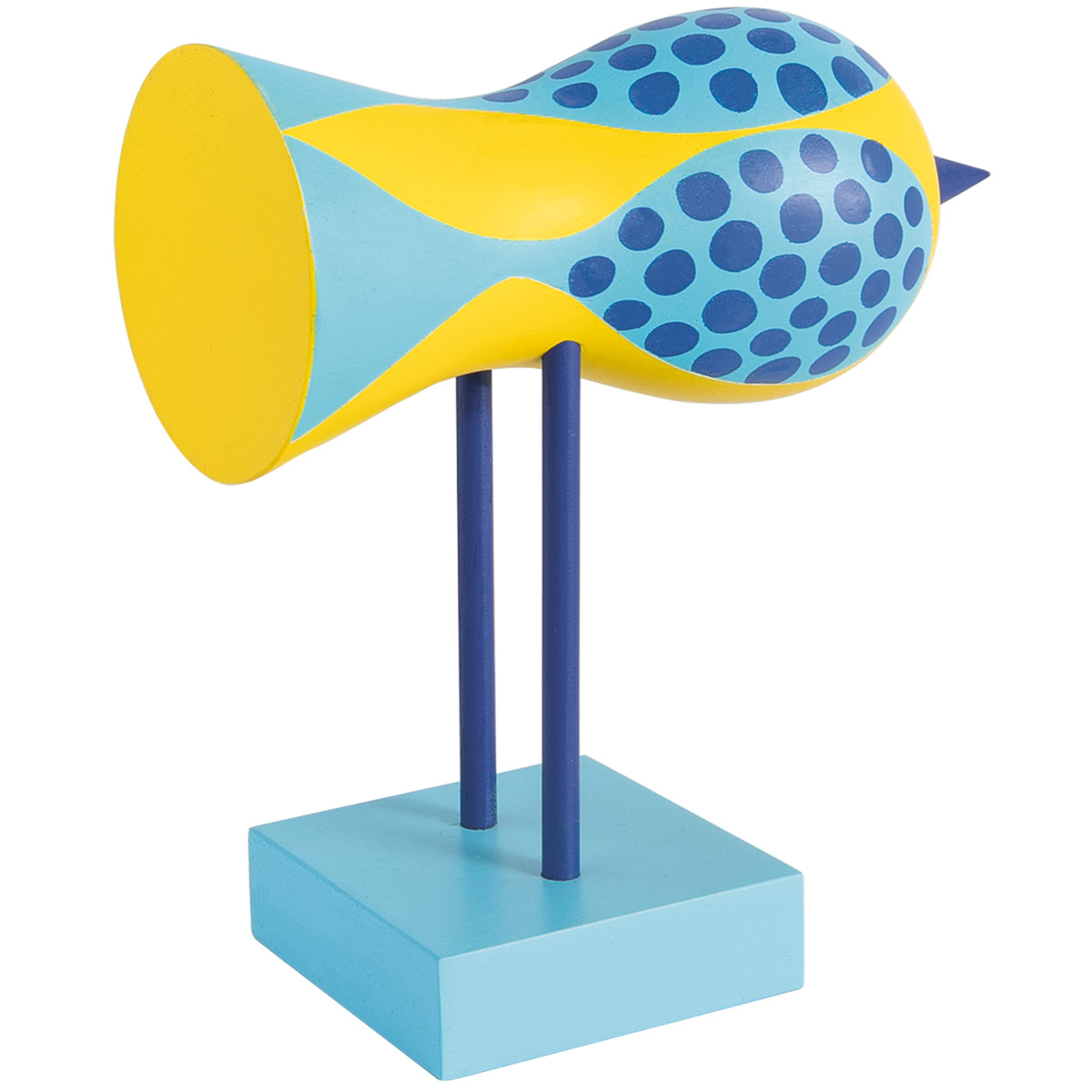 Design House Stockholm Lisa Larson Birds 1967 No 5 16 cm Gul/Blå - Cervera