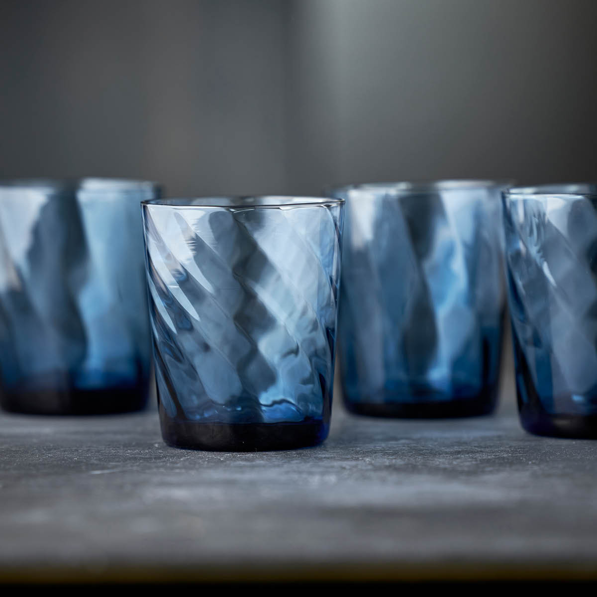 Lyngby Glas Vienna Vattenglas 30 cl 4-pack Blå - Cervera