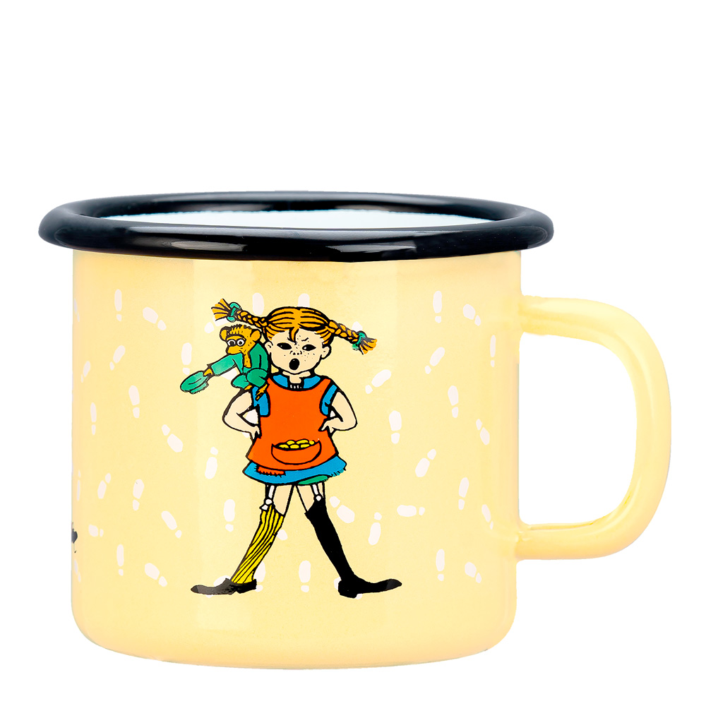 Muurla Pippi emalje krus Fotspor 25 cl gul - Cervera