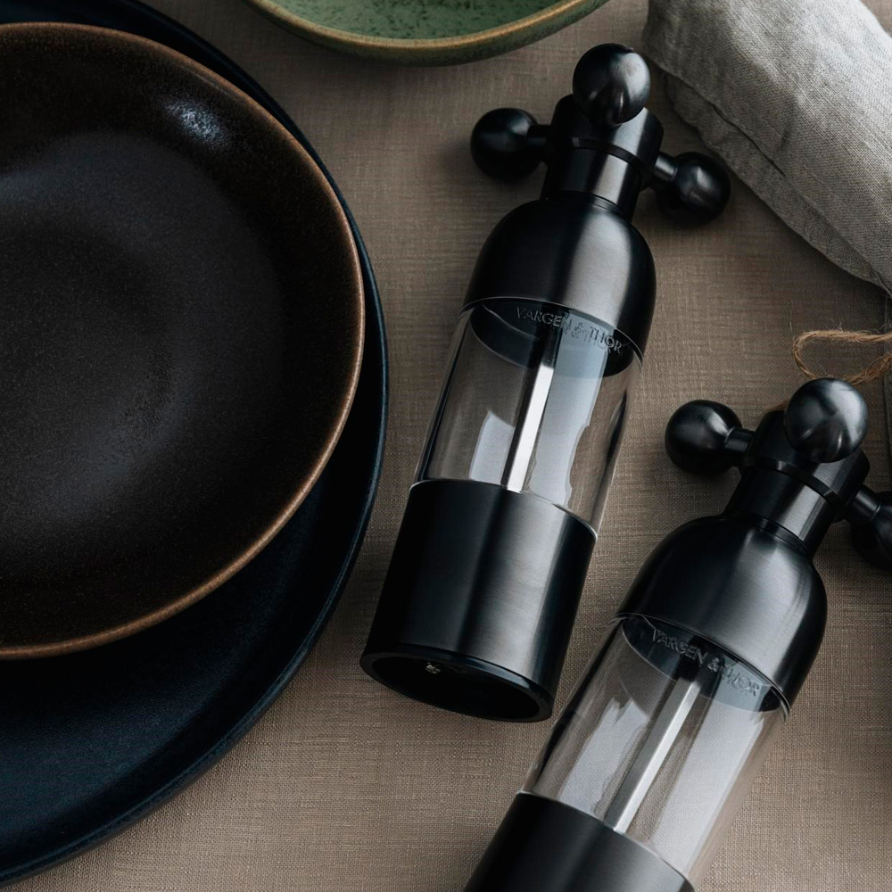 Vargen & Thor Axia salt- & pepparkvarn 18 cm 2-pack svart - Cervera