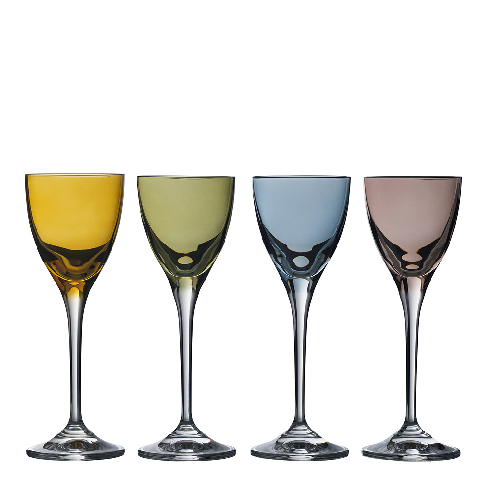 Lyngby Glas Snapsglas mix 2,5-4 cl 6-pack Flerfärgad - Cervera