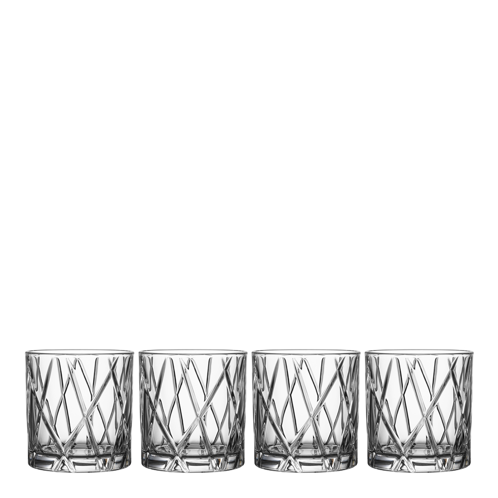 Orrefors City DBL Old Fashioned 34 cl 4-pack - Cervera