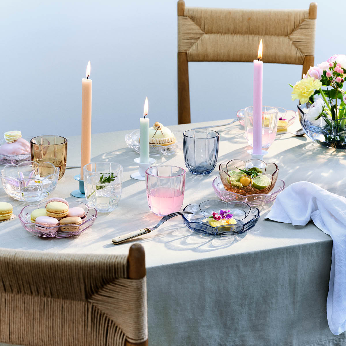 Holmegaard Lily Vattenglas 32 cl 2-pack Toffee Rose - Cervera